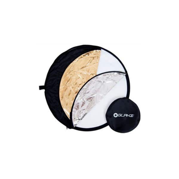 GLANZ Reflector 5IN1 80CM White/WhiteTrans/Gold/Slvr/Blk – Ted's Cameras